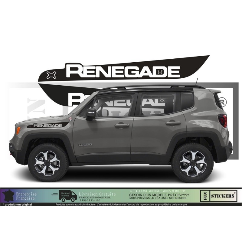JEEP RENEGADE déco ailes latérales - Tuning Sticker Autocollant Graphic ...