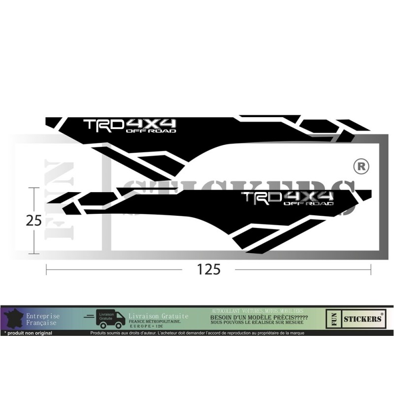 TOYOTA HILUX TRD 4x4 OFF ROAD Benne décoration - Kit Complet - Tuning ...