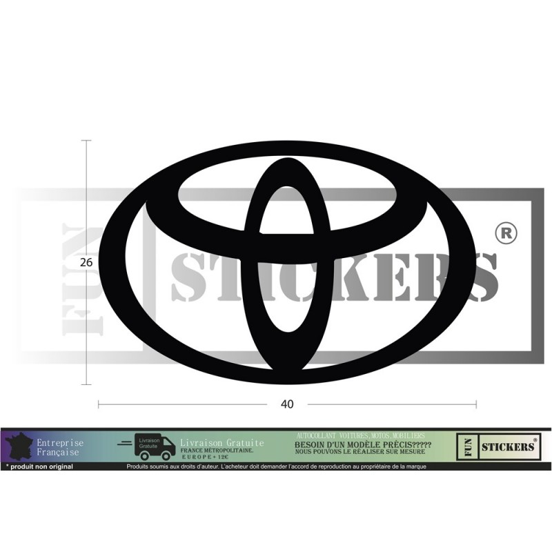 Toyota logo constructeur - - Kit Complet - Tuning Sticker Autocollant ...