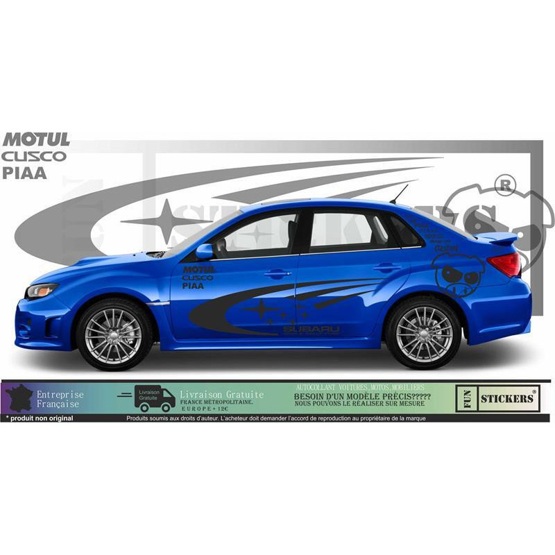 Subaru Impreza WRC rally PIG cochon autocollants voiture stickers