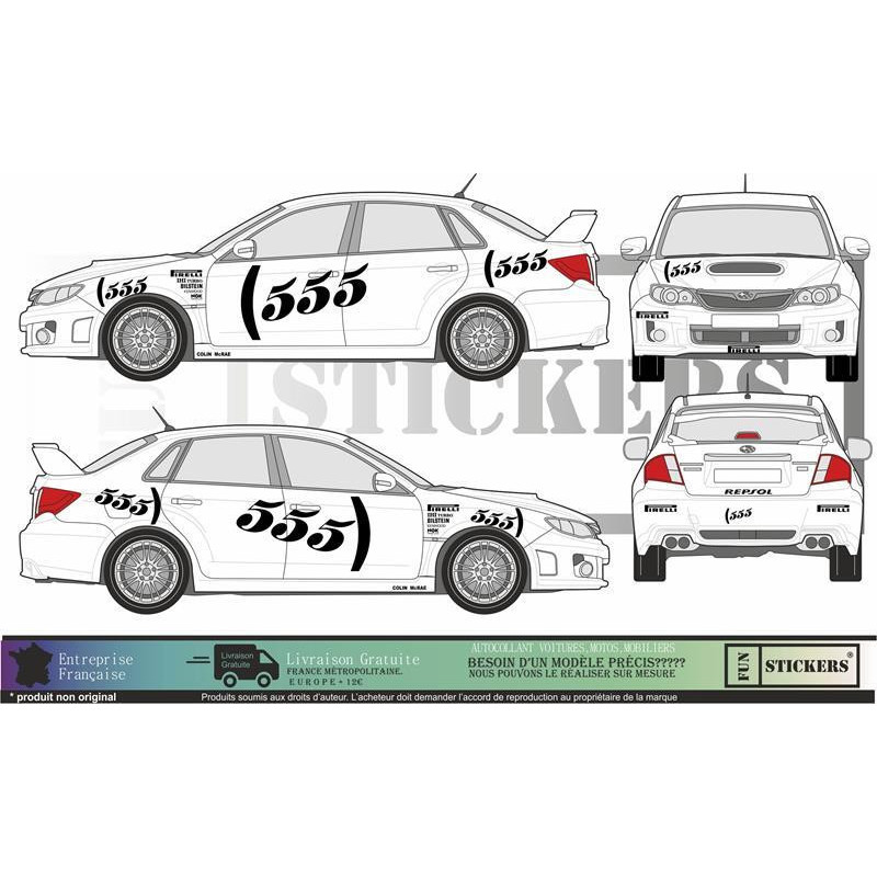 Subaru Impreza WRC rally Collin Mac Rae sponsoring autocollants voiture ...