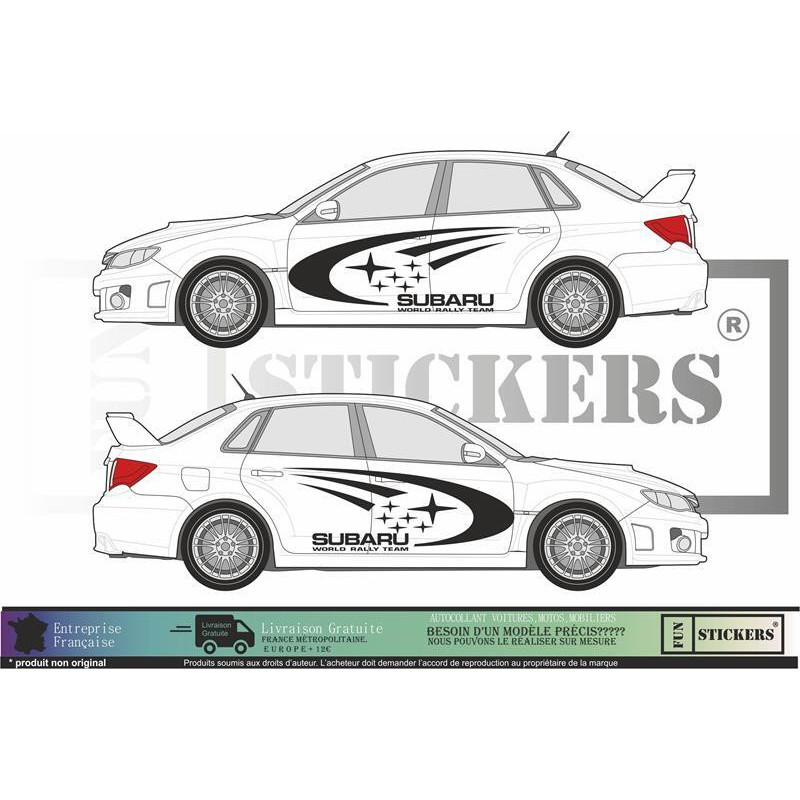 Subaru Impreza WRC rally - Kit Complet - voiture Sticker Autocollant ...