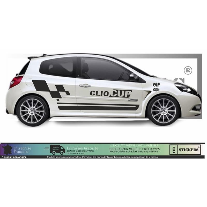 Renault Clio Cup design Kit autocollant complet kit déco
