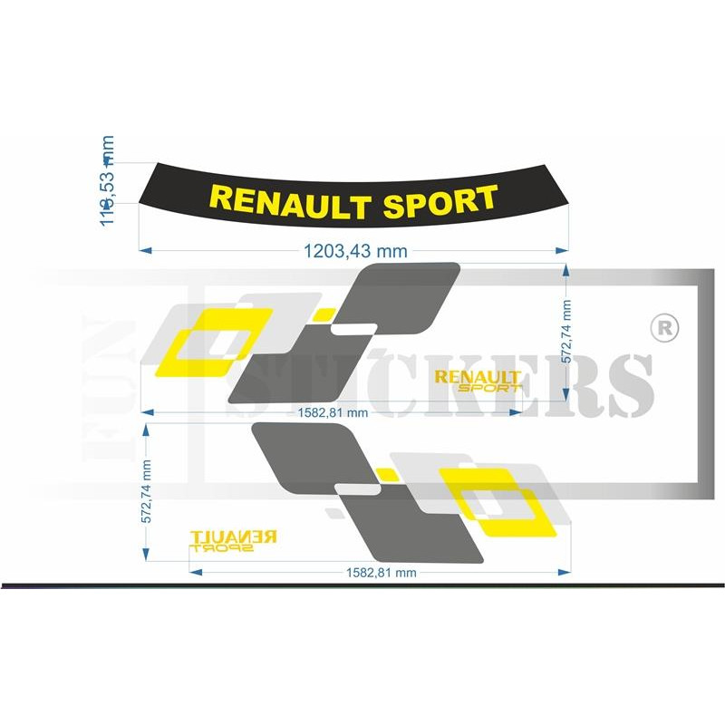 Renault Twingo Sport - Kit Complet - voiture Sticker Autocollant ...